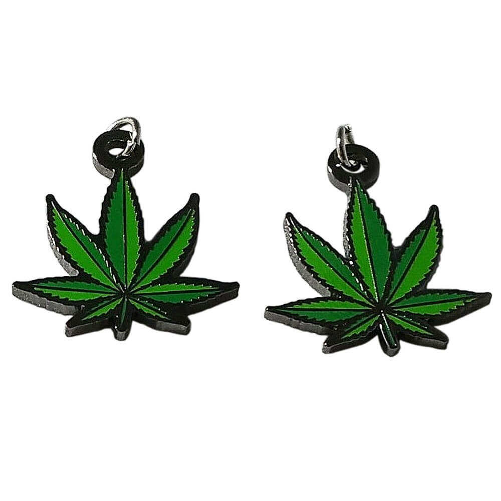 Pot Leaf Charms for Hand Made Jewelry - Cannabis Accessories