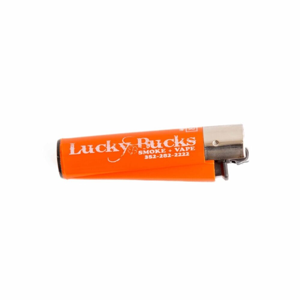 Refillable Clipper Lighters with Logo, Art or Line of Text - Orange