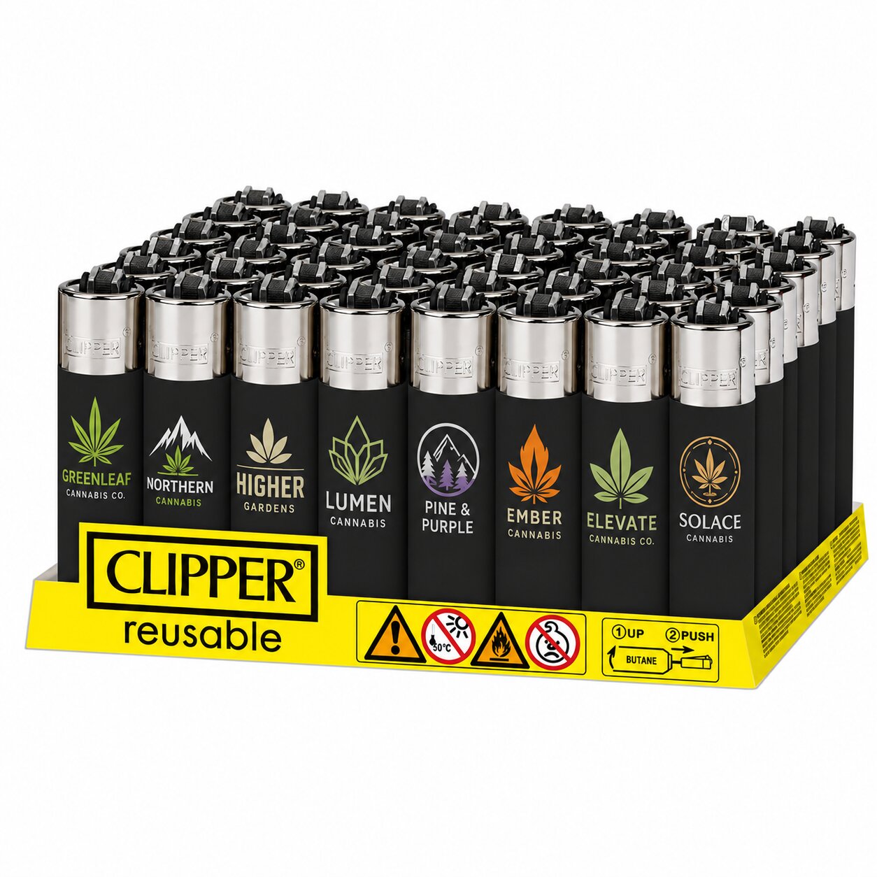 Plastic Refillable Clipper Lighters With Printed Logo for Your Promo